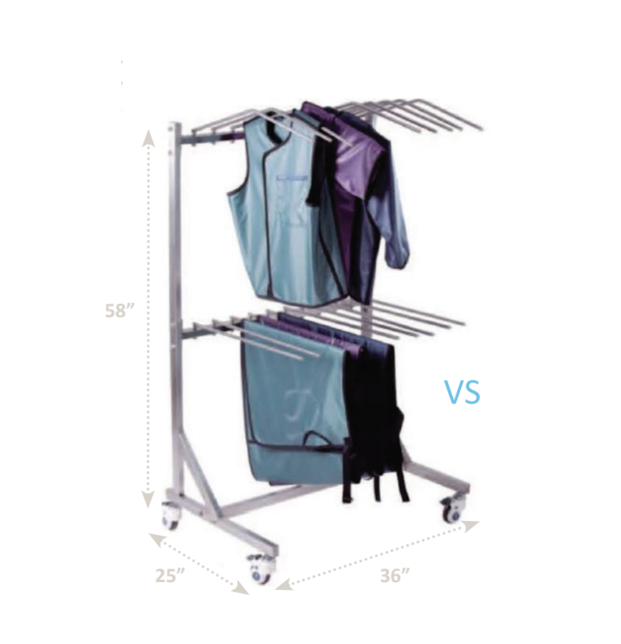 Mobile Valet 2-Tier Lead Apron Mobile Storage Rack – AcuGuard Corporation